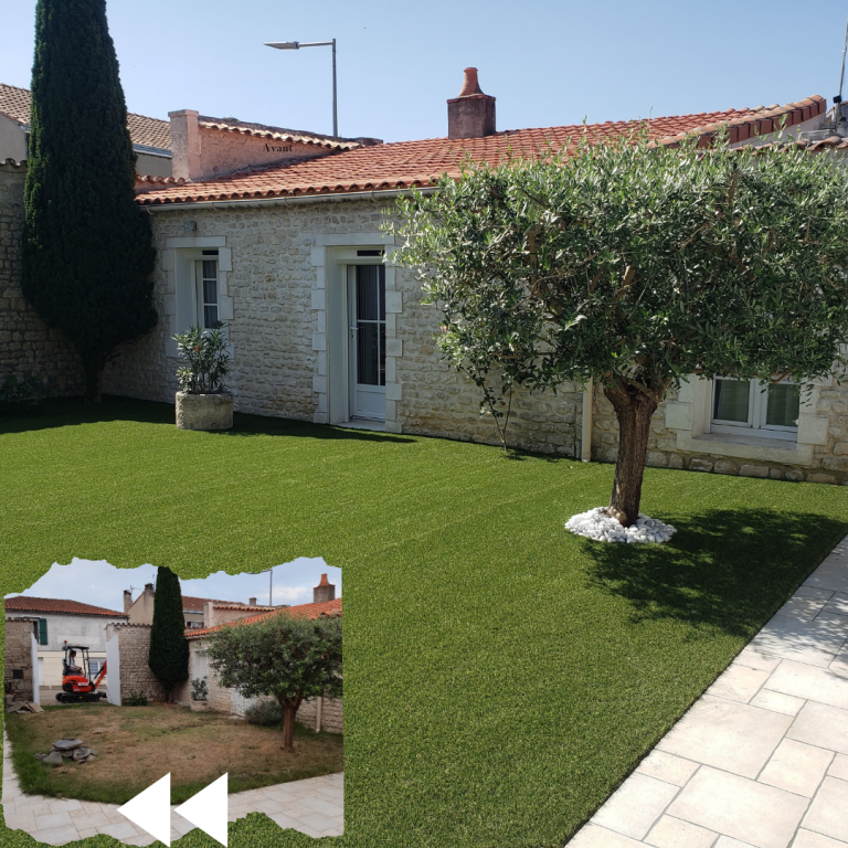 Jardin pelouse artificielle